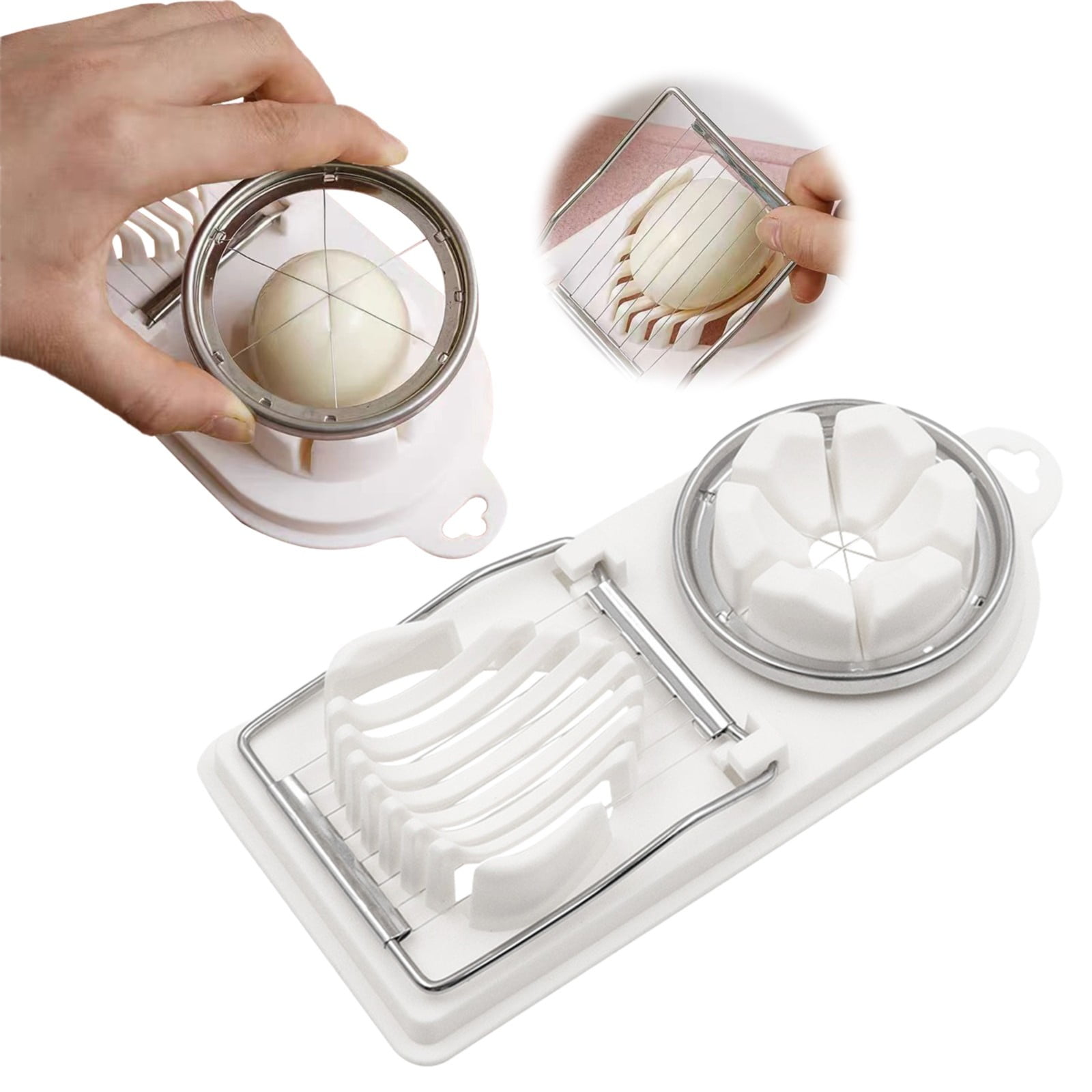 Hilehuti Vegetable Cutter,Egg Cutter In Two Colors Home 2 In 1 Slicer ...