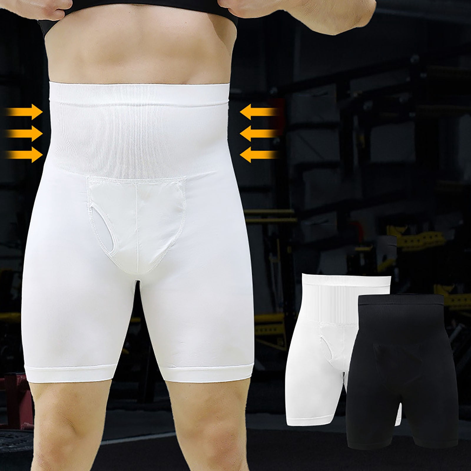 Hilenly Men Tummy Control Shorts High Waist Slimming Underwear Body ...