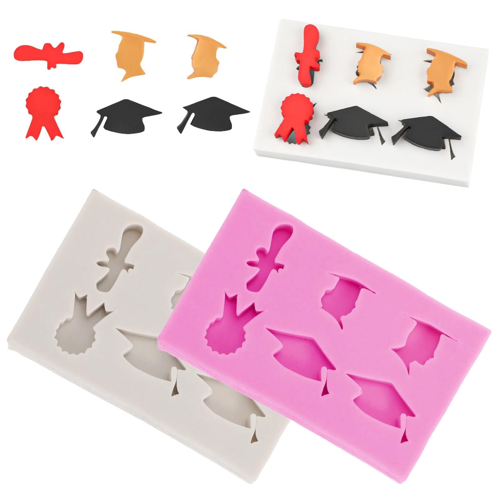 Hilingoto 2PCS Graduation Cap Silicone Fondant Baking tool , Flexible ...