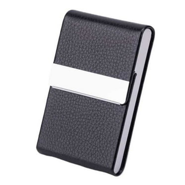 TIKA PU Leather Business Card Holder Case - Slim, Portable, Multiple ...