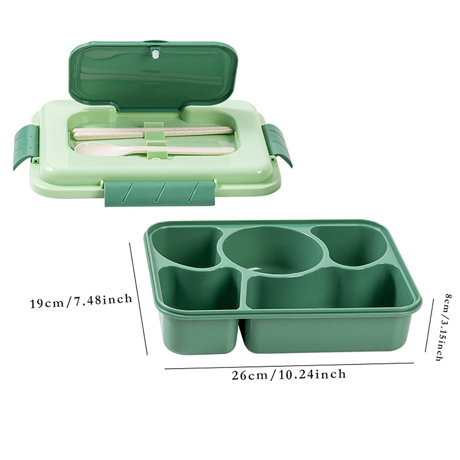 Hilingoto Clearance Divided Plastic Lunch Box Students Large Capacity ...
