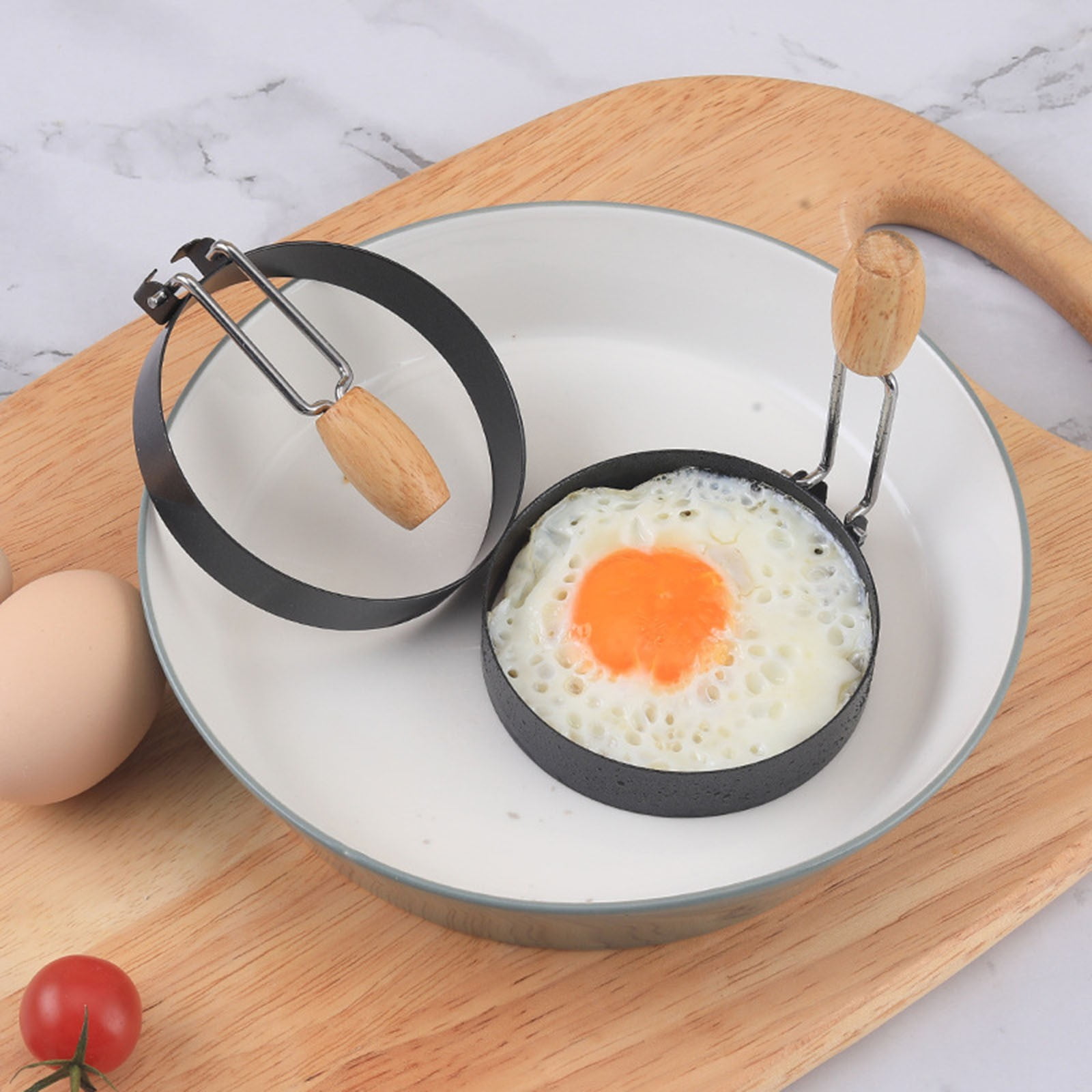 Hilingoto Clearance Egg Steamer Mould, Round Crumpet Ring Shaper for ...