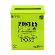 Bigfortune Green Rustic Mailbox Wall Mount Mailboxes Letter box for ...