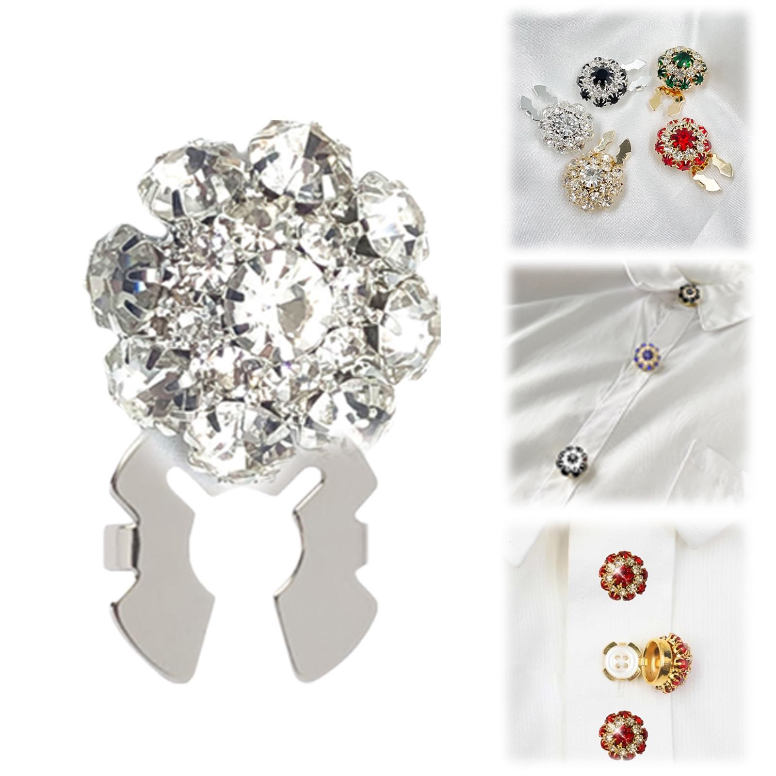 Hilingoto Clothing Buttons Detachable Shirt Button Clips Button Jewelry ...