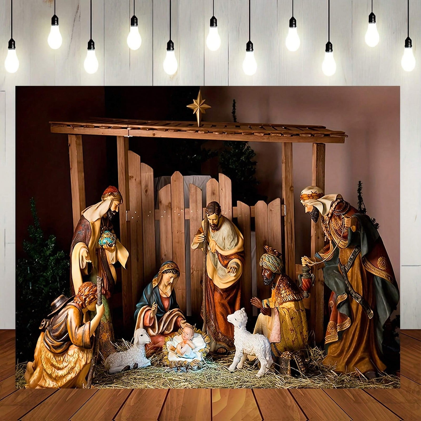 Hilingoto Digital Video, Background Cloth, Christmas Manger Scene ...