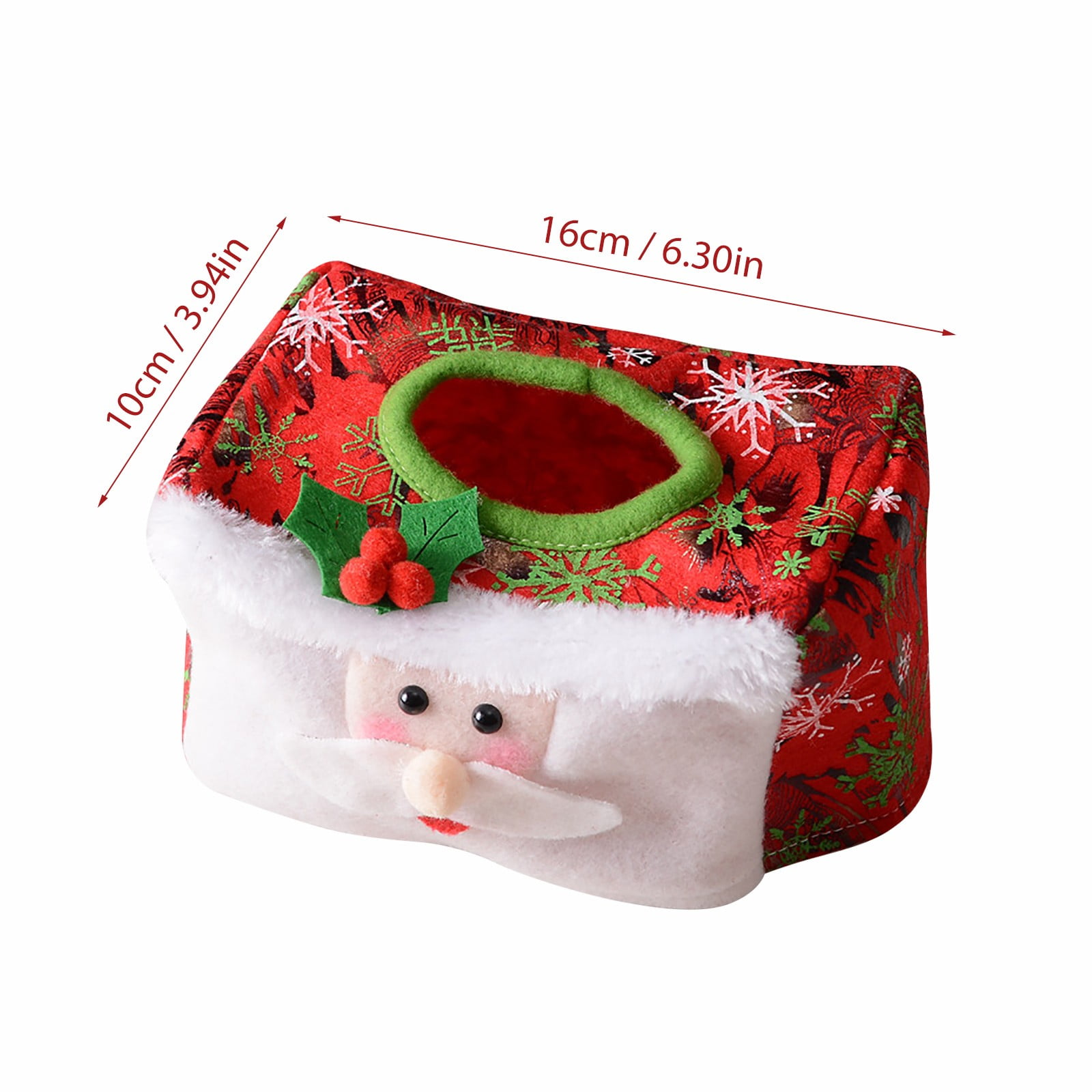 Hilingoto Holiday Tissue Box Cover, Christmas Non-Woven Tissue Box (Red ...