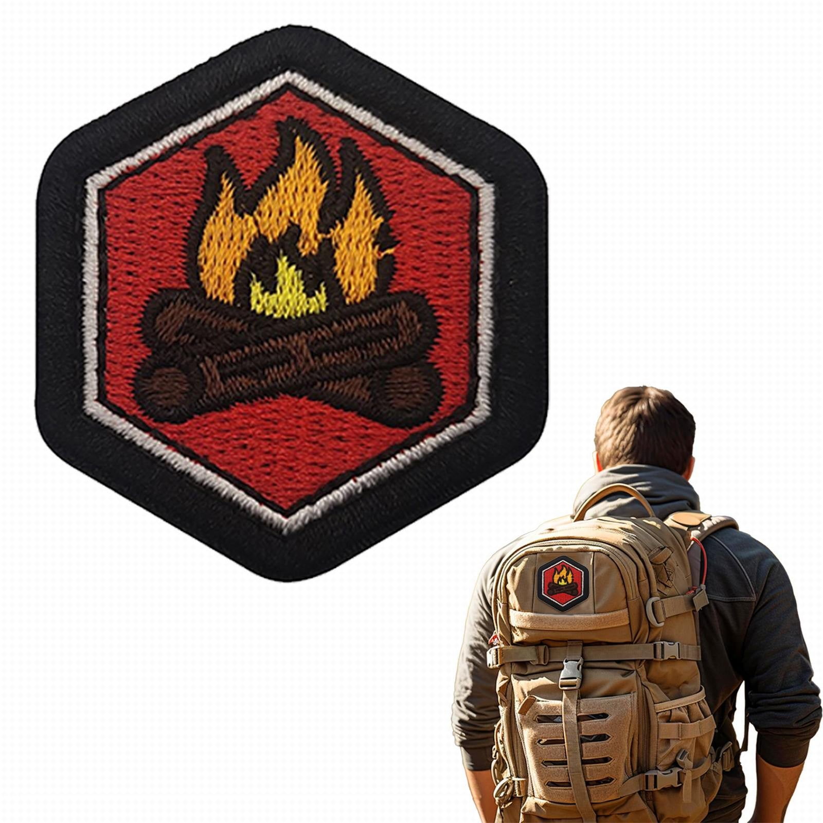 Hilingoto Household Stickers, Camping Embroidered Velcro, Finally Home ...