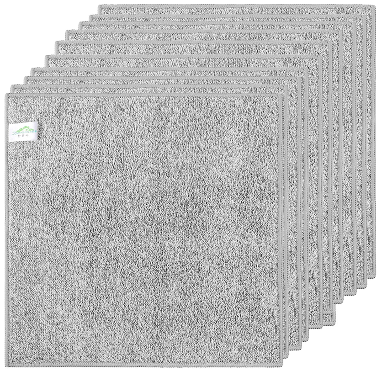 Hilingoto Kitchen Rag Bamboo Charcoal Fiber Dish Cloth 1/5/10Pc, Rag ...