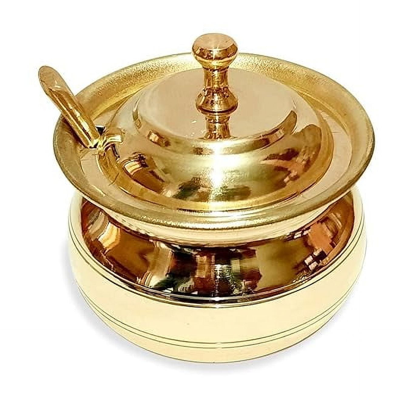 Hilites Golden Antique Brass Multipurpose Ghee/Pickle Container with ...