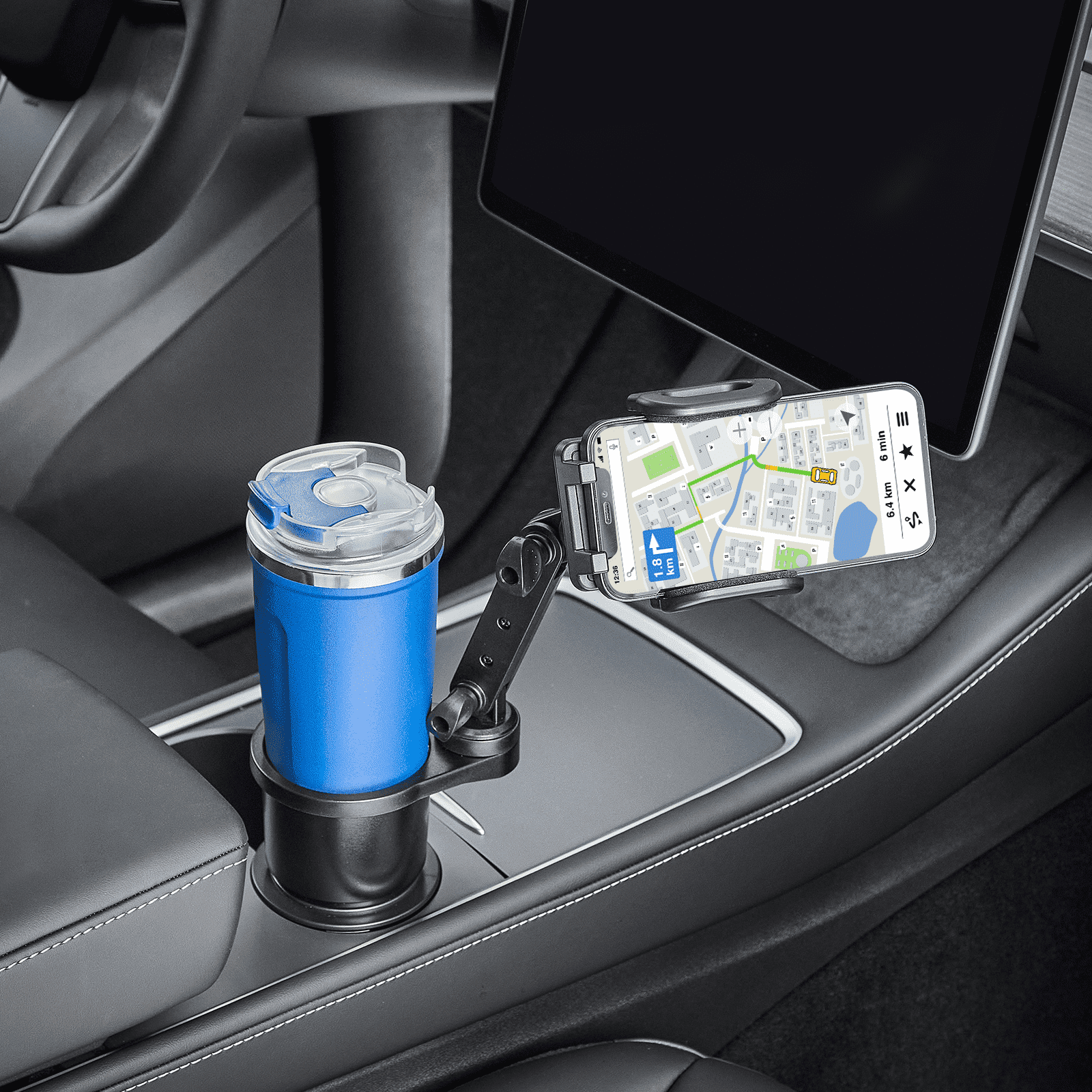 SPEEDWOW Upgraded 2-in-1 Car Cup Holder Expander Adjustable Base with ...