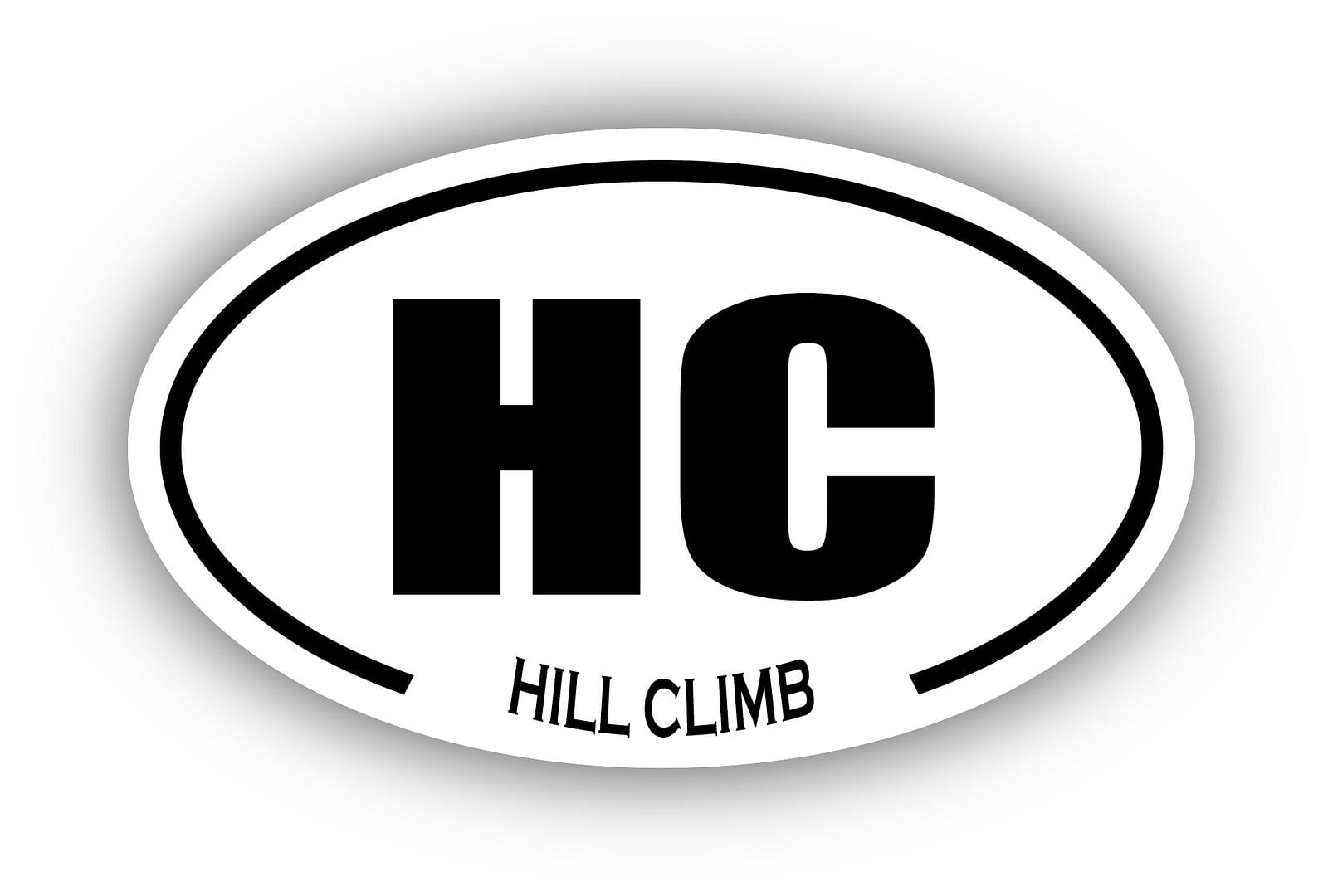 Hill Climb HC Oval Bumper Sticker 3M Vinyl Decal 3 in x 5 in - Walmart.com