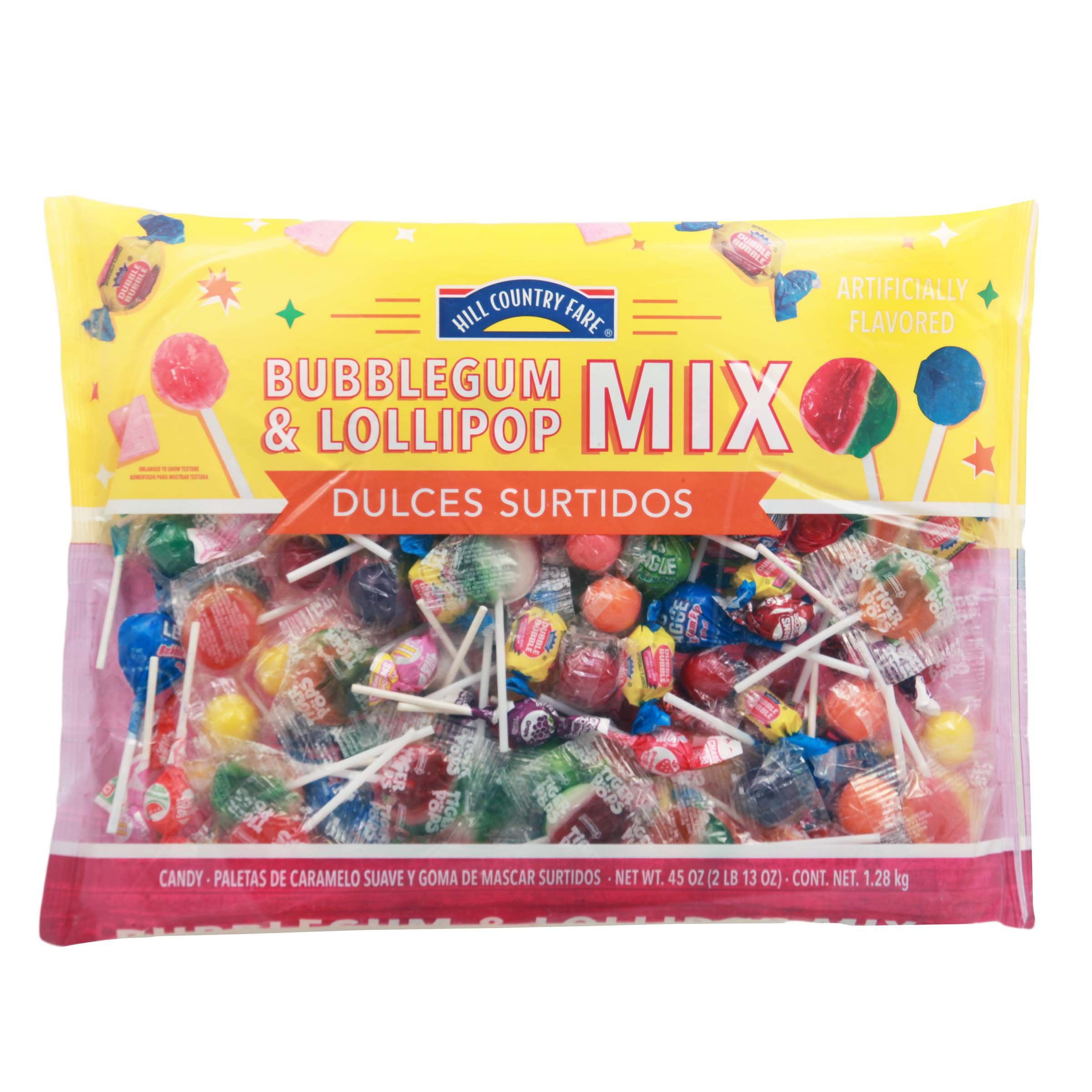 Hill Country Fare Bubble Gum & Lollipops Candy Mix - 45 oz Package May ...
