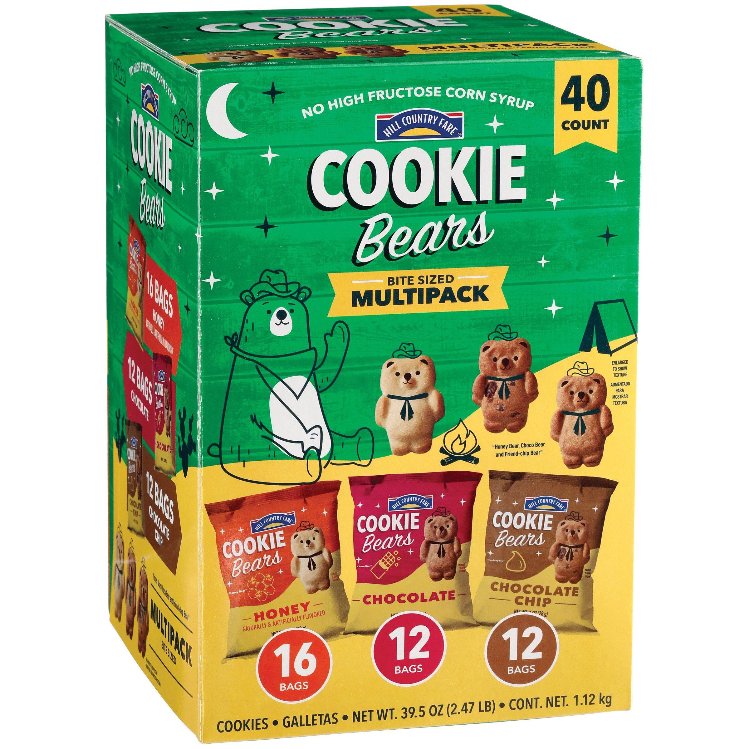 Hill Country Fare Cookie Bears Multipack 1 oz Bags - Texas Size Pack ...