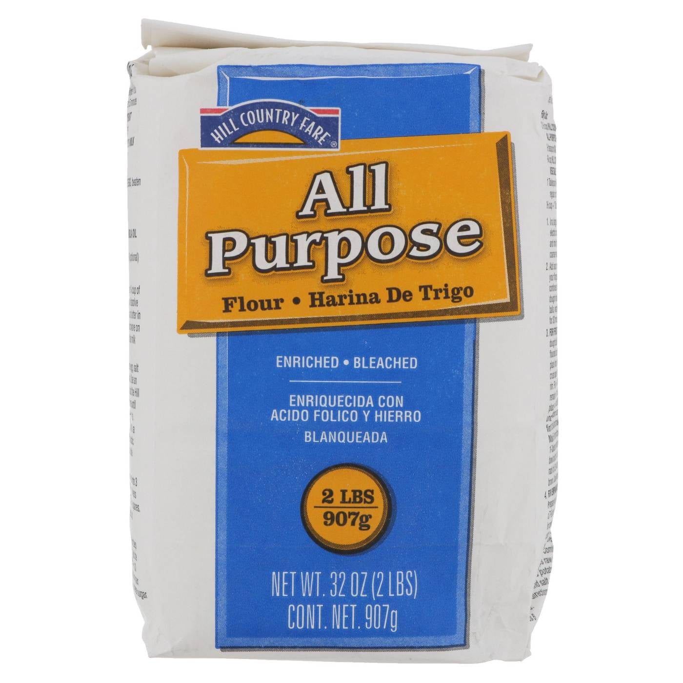 Hill Country Fare Enriched Bleached All-Purpose Flour 2 lbs - Walmart.com