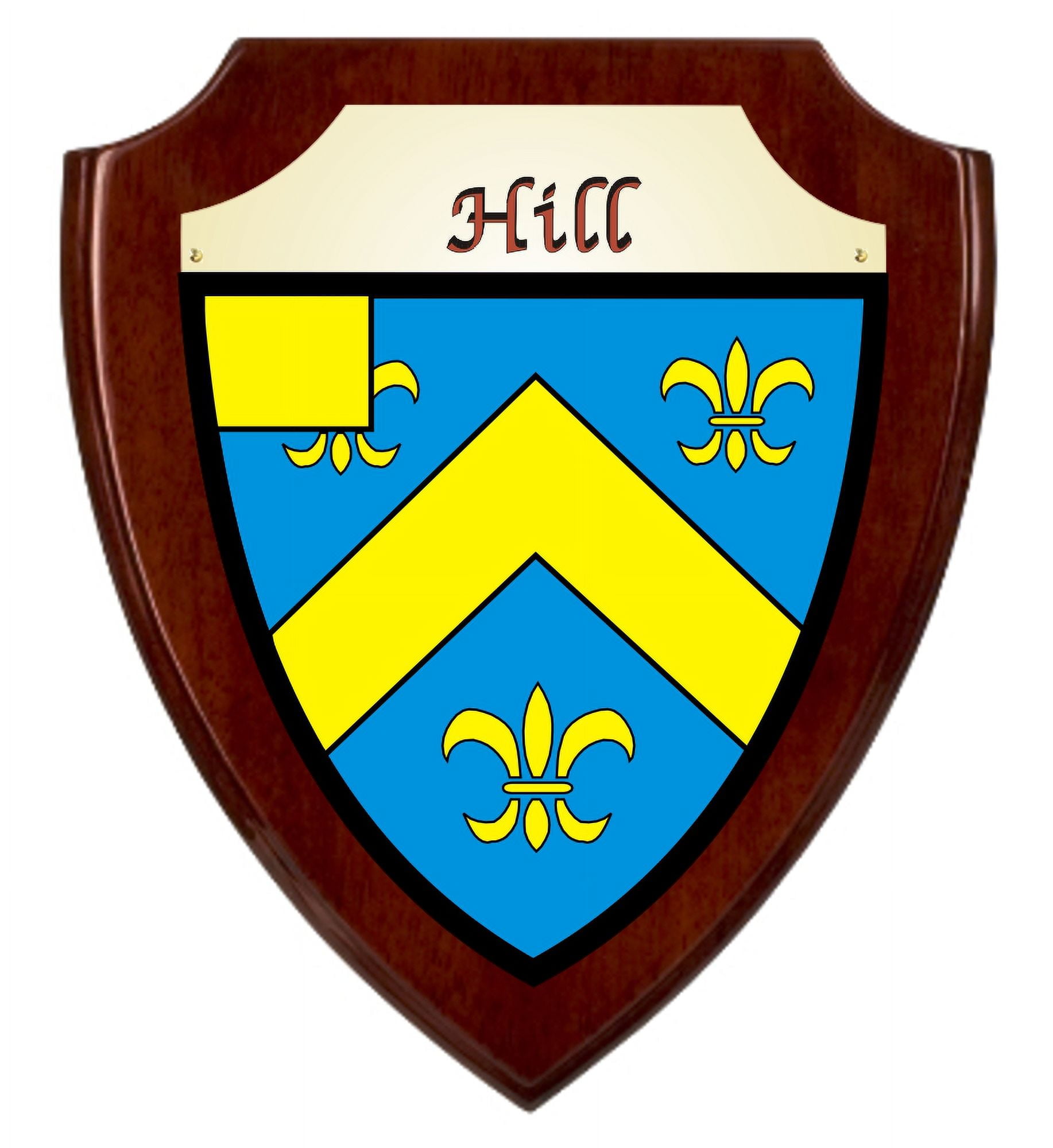 Hill Irish Coat of Arms Shield Plaque - Rosewood Finish - Walmart.com