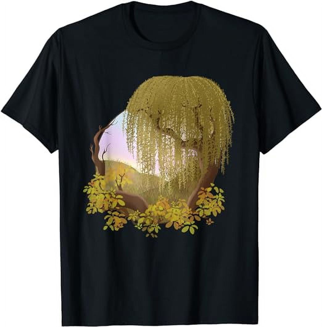 Hill Landscape with Tree Weeping Willow T-Shirt - Walmart.com