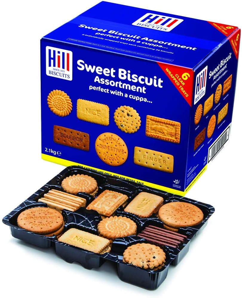 Hill Sweet Biscuit Assortment 6 x 350g Packs – Plain & Cream-Filled ...
