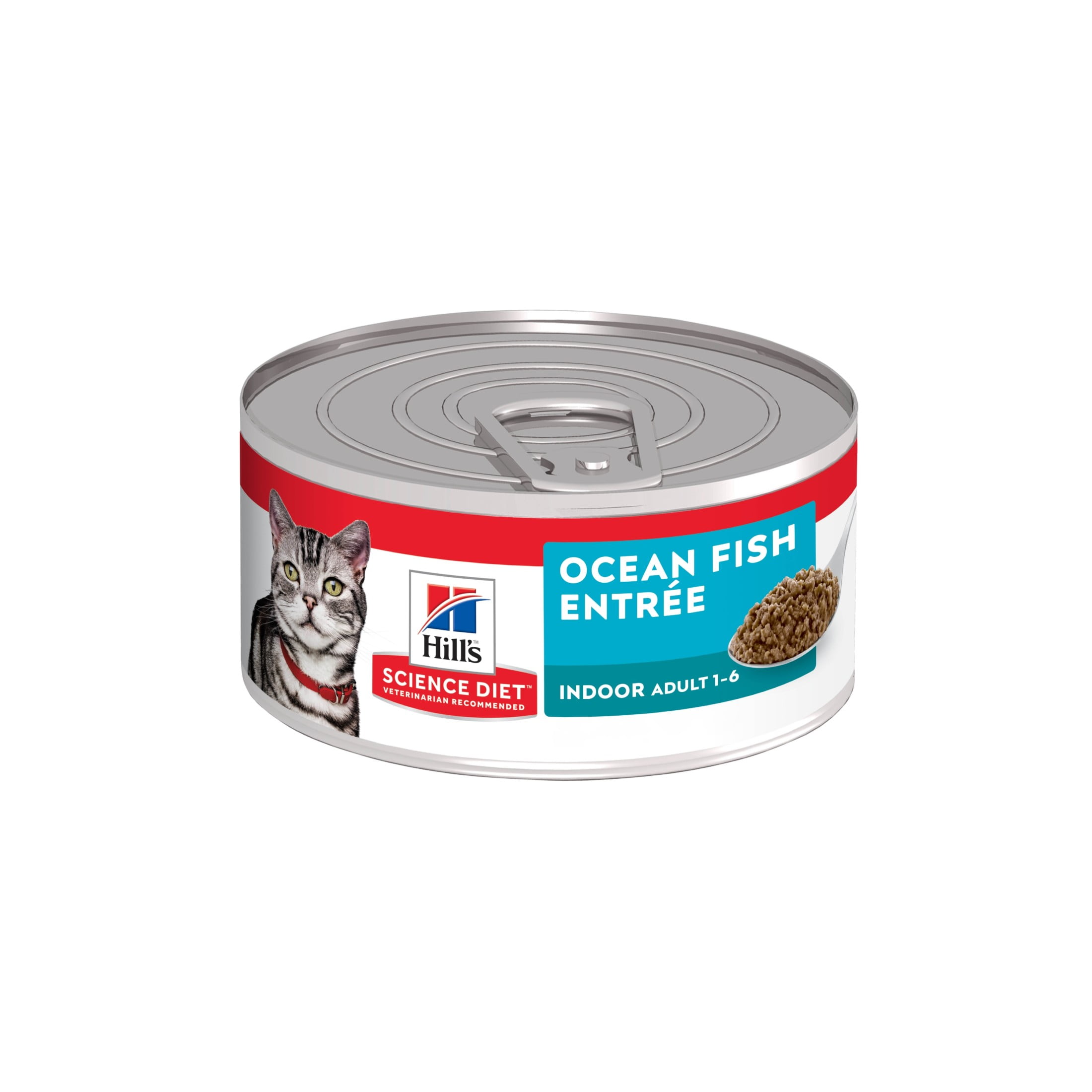 Hill's Science Diet Indoor Ocean Fish Wet Cat Food, 5.5oz Can 24pk ...