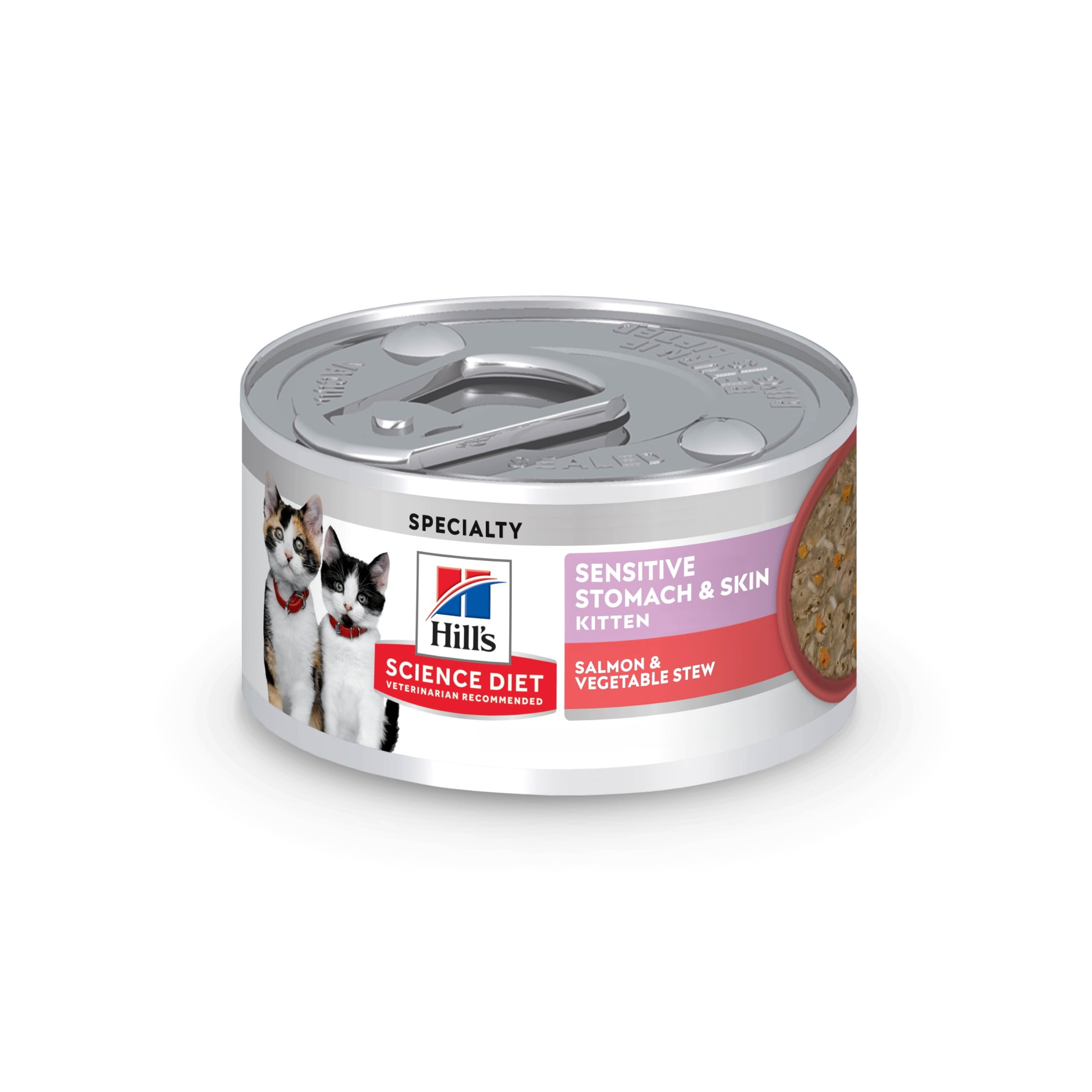 Hill's Science Diet Sensitive Stomach & Skin Can Kitten Food Salmon ...