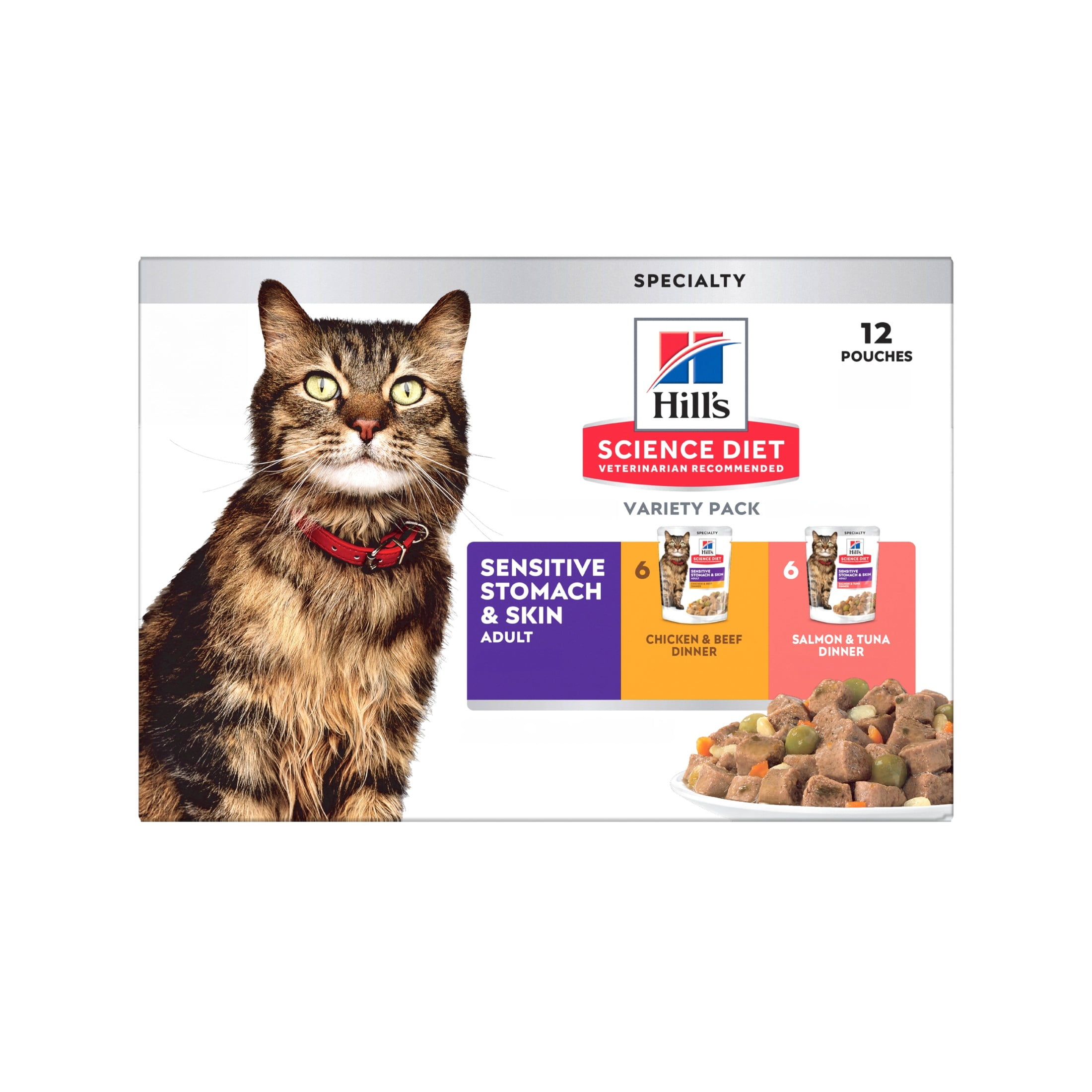 Hill's Science Diet Sensitive Stomach & Skin Wet Cat Food Variety Pack ...