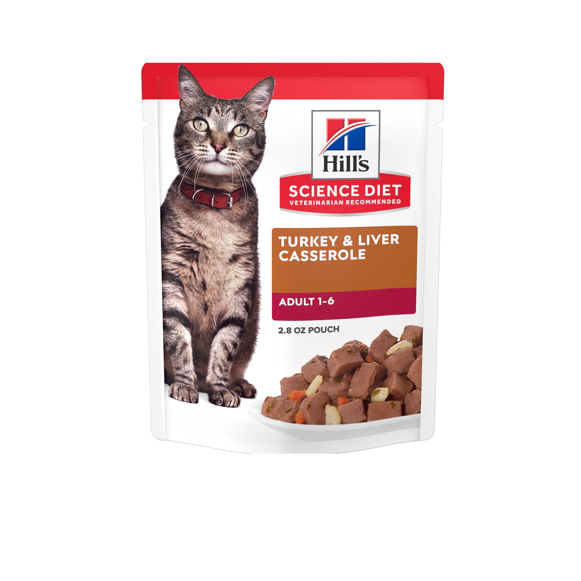 Hill's Science Diet Turkey Casserole Wet Cat Food, 2.8oz Pouch 24pk ...