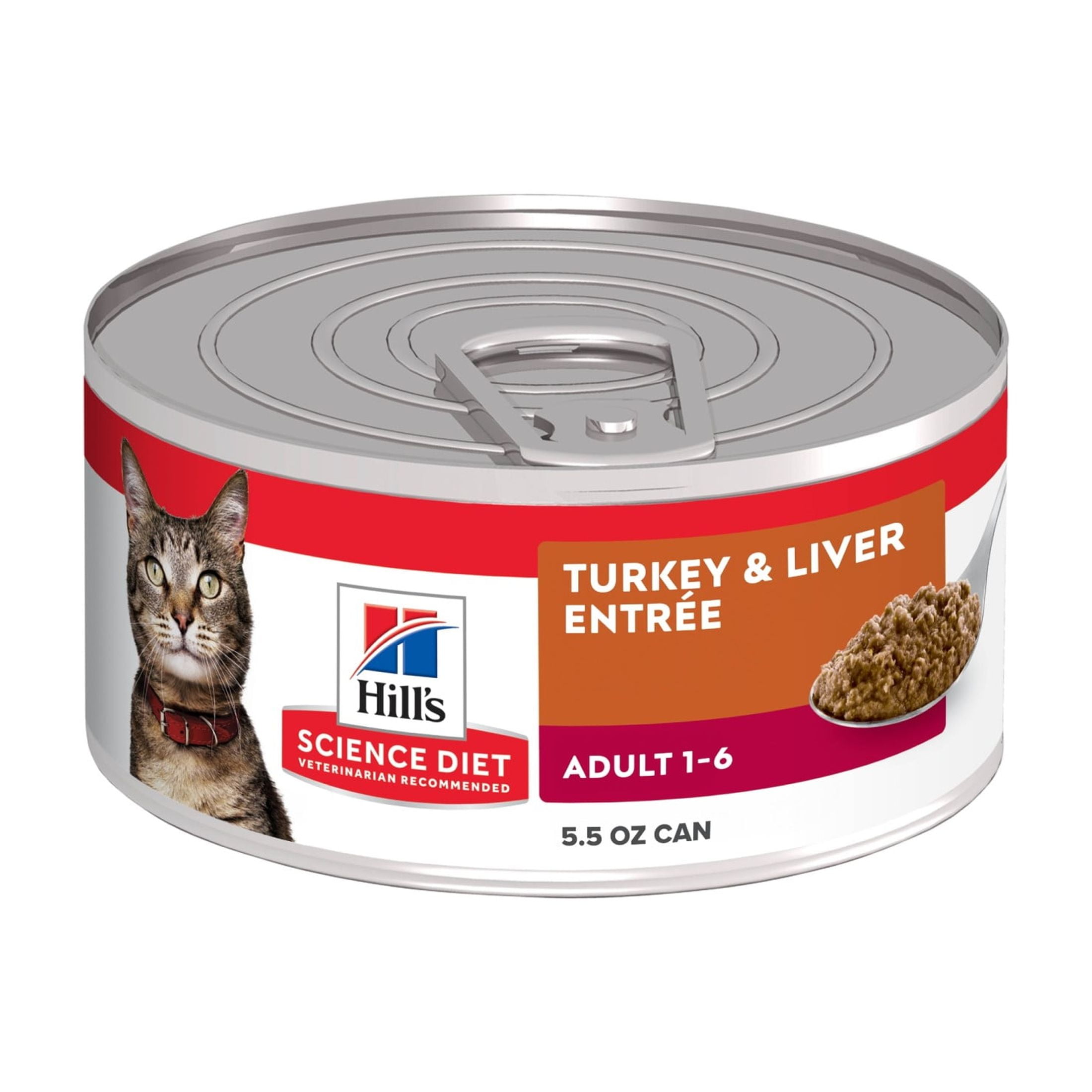 Hill's Science Diet Turkey & Liver Wet Cat Food, 5.5oz Can 24pk ...