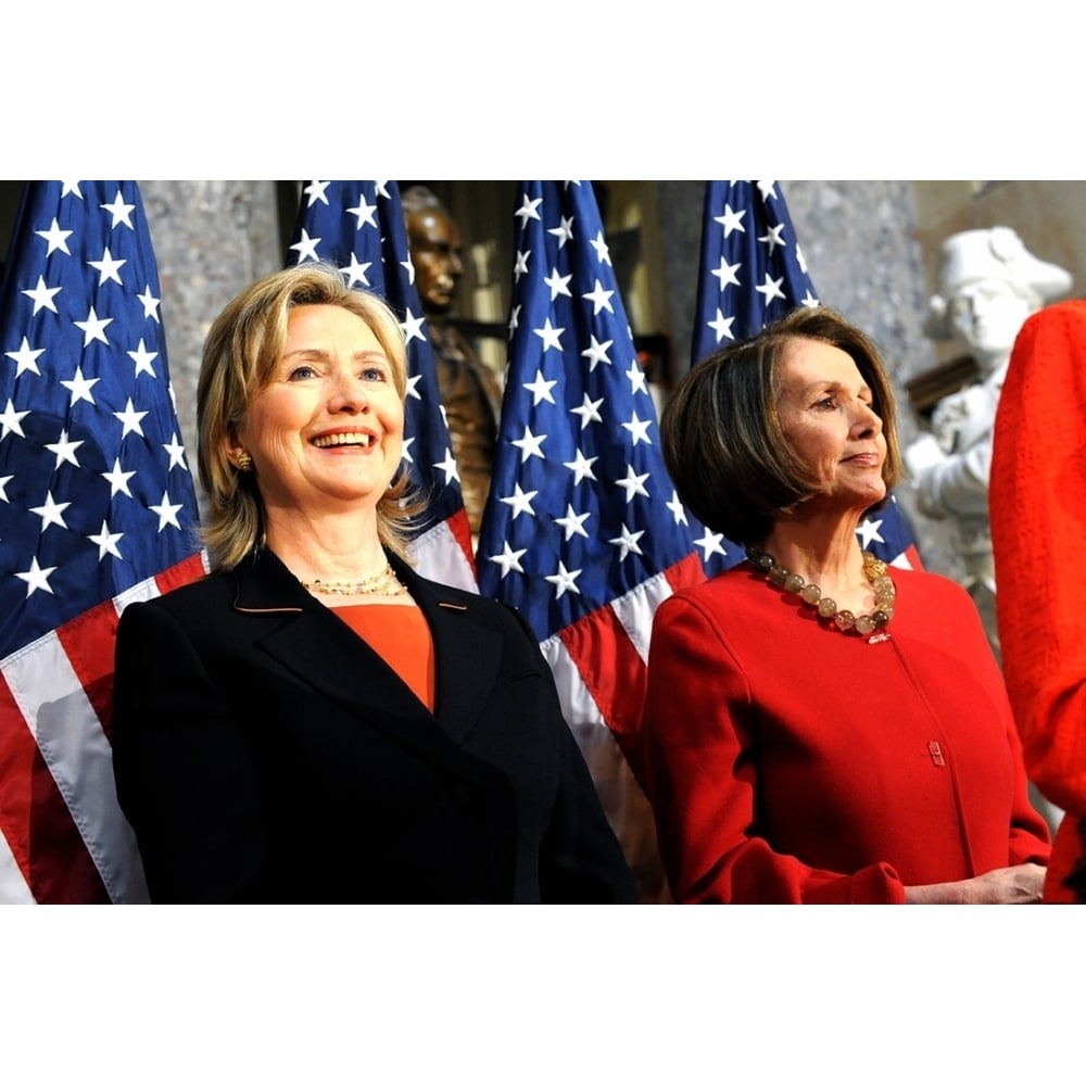 Hillary Clinton Stands With Speaker Nancy Pelosi At The Celebration Of ...