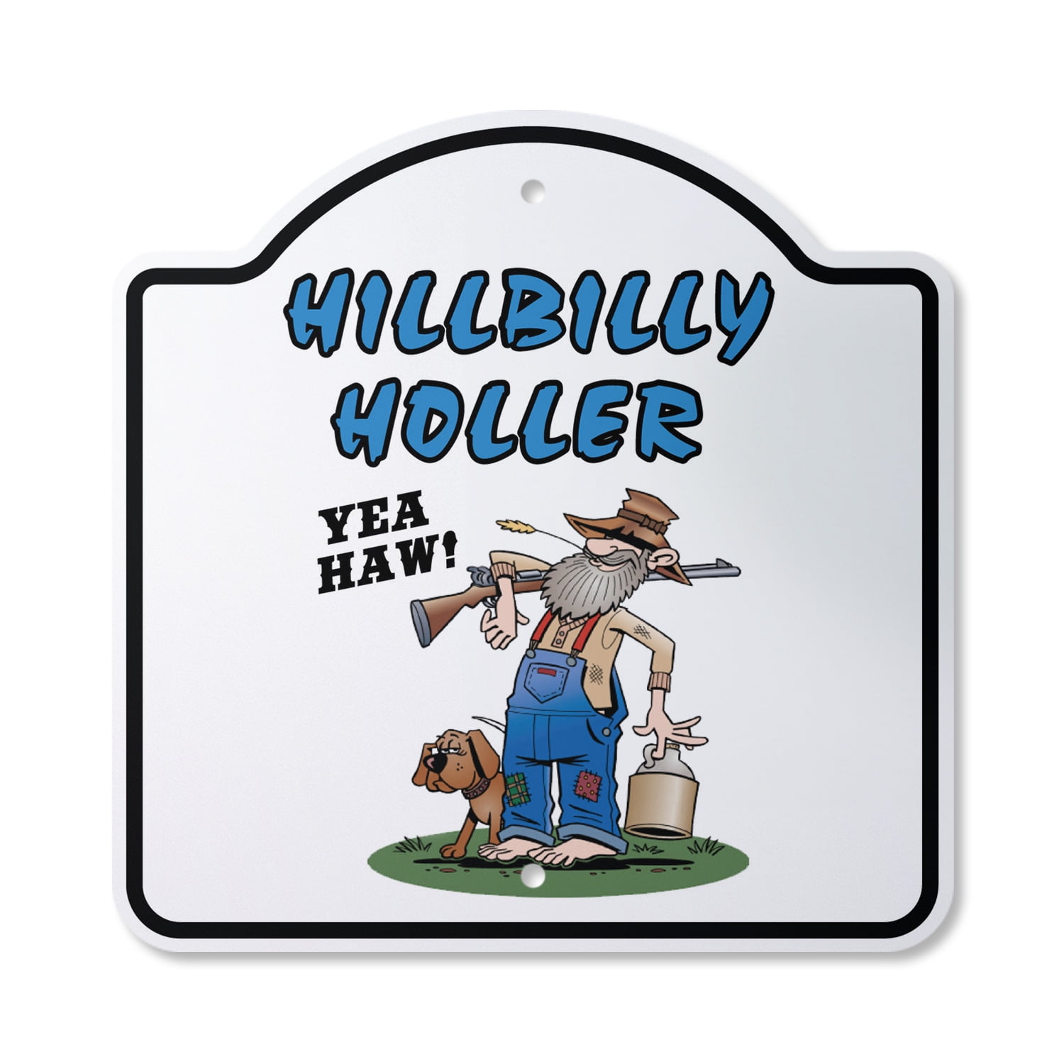 Hillbilly Holler 14" X 14" Sign | Indoor/Outdoor Plastic | SignMission ...