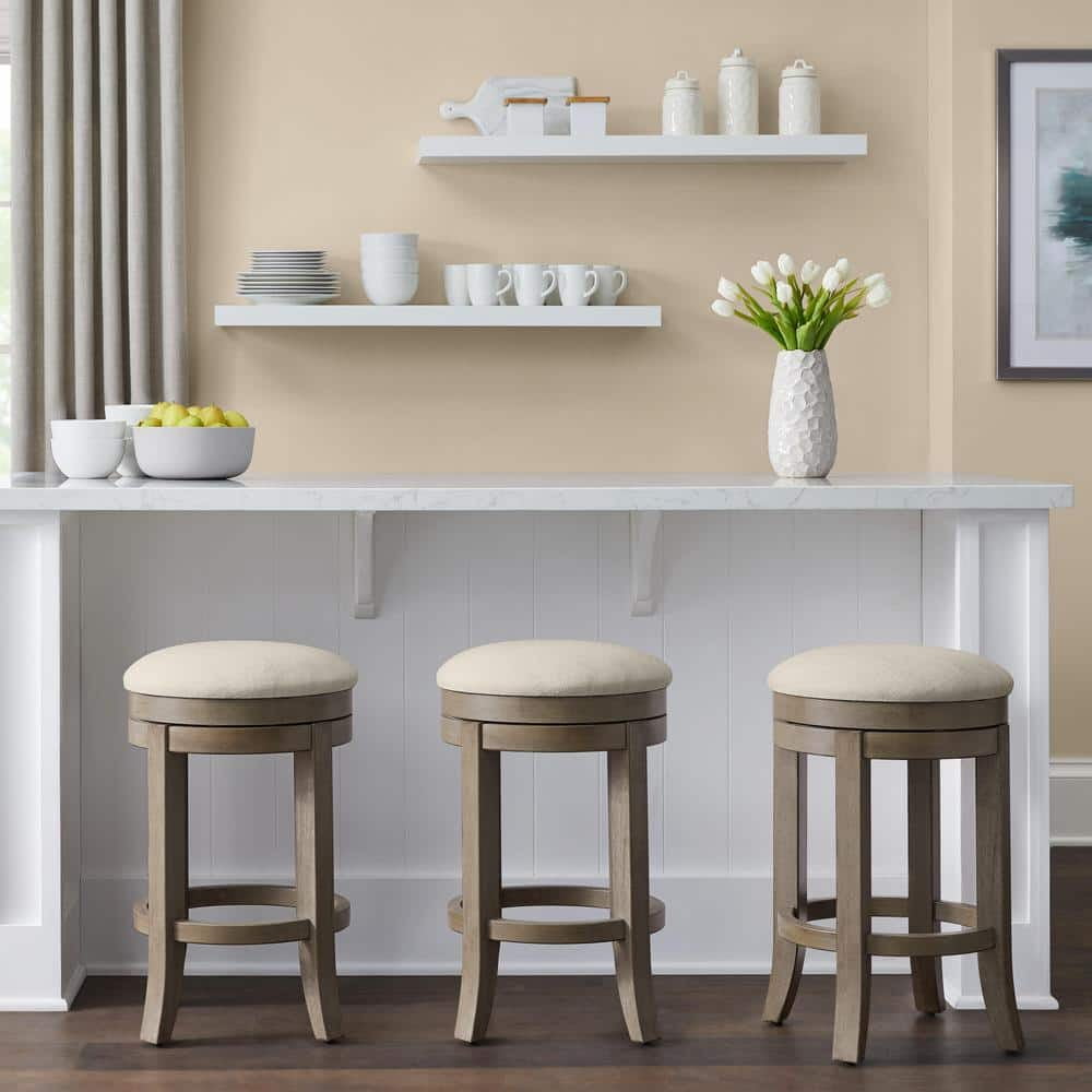 Hillburn Portabello Brown Backless Swivel Counter stool - Walmart.com