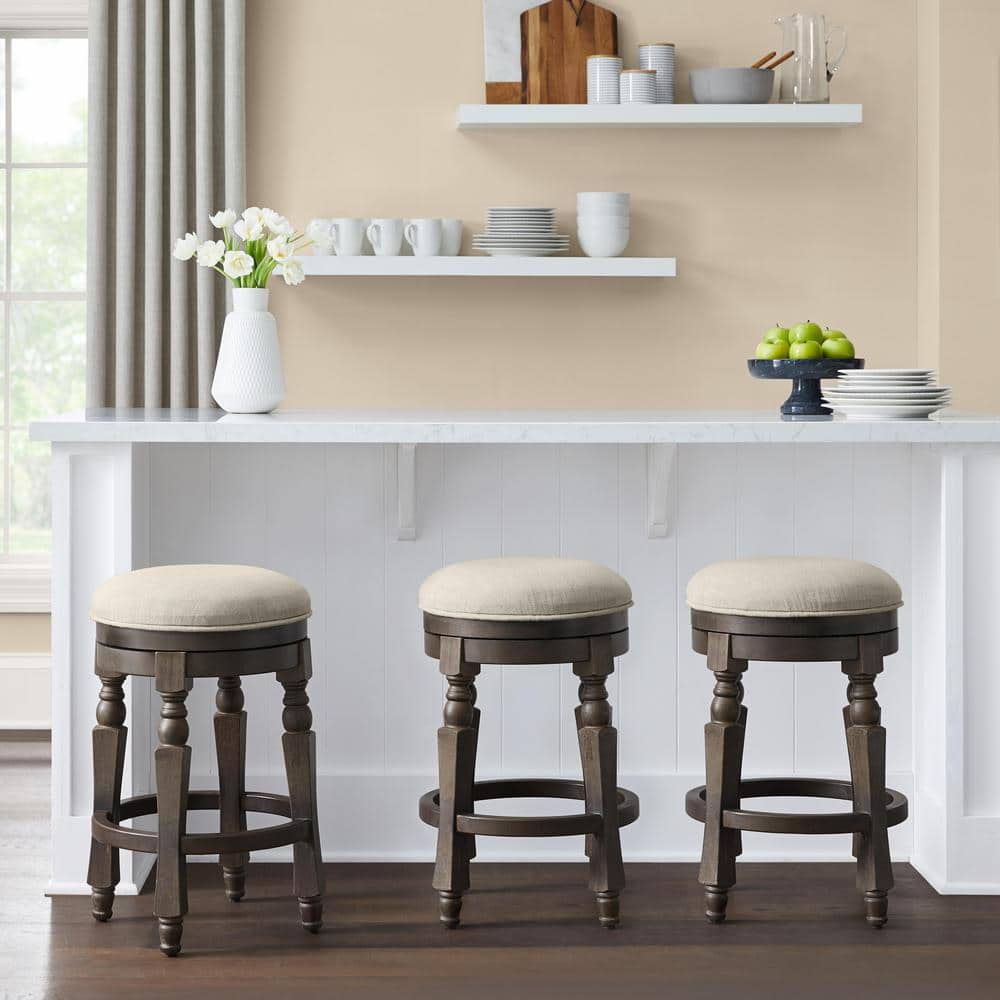 Hillburn Smoke Brown Backless Swivel Counter Stool - Walmart.com