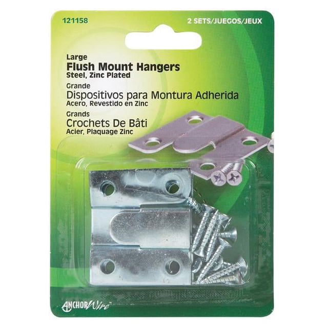 Hillman 121158 Flush Mount Hangers, 1.75" x 1.5" - Walmart.com