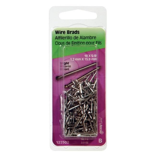 Hillman 122502 Wire Brad Nail, 5/8 in, Steel, Bright - Walmart.com