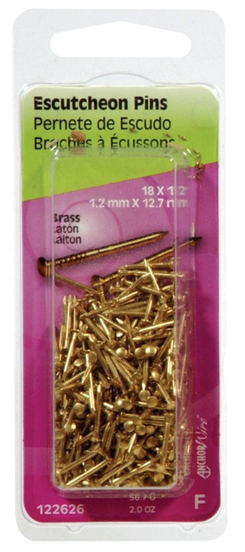 HILLMAN 16 Ga. X 3/4 in. L Brass Escutcheon Pins 1 pk 2 oz - Walmart.com