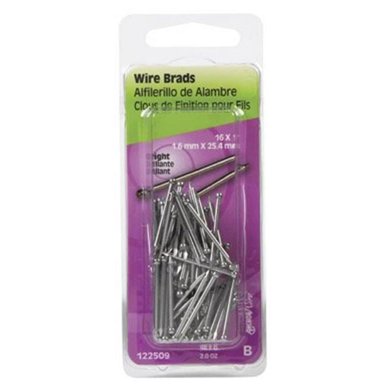 Hillman 16 Ga. X 1 in. L Bright Steel Brad Nails 1 pk 2 oz - Walmart.com