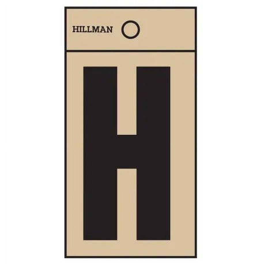 Hillman 2-Inch Letter H Black On Gold Square-Cut Mylar - Walmart.com
