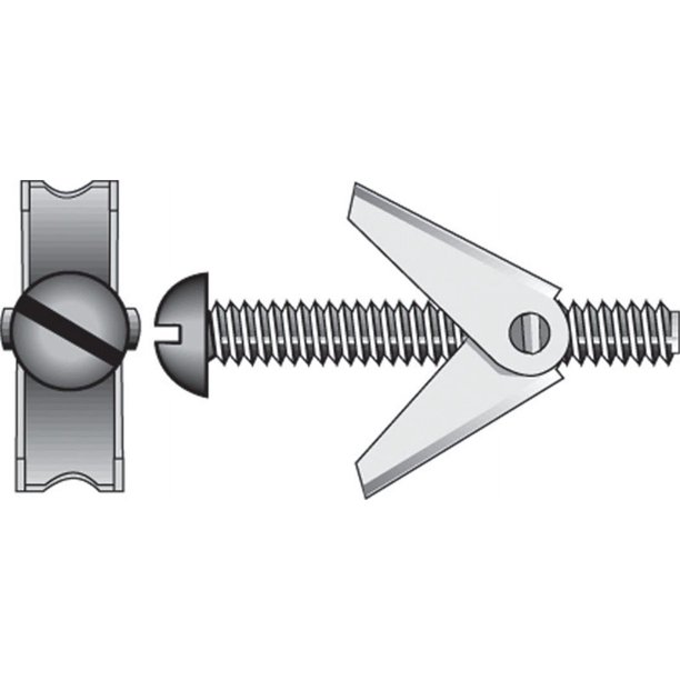 Hillman 3/16 in. D X 4 in. L Round Zinc-Plated Steel Toggle Bolt 8 pk ...