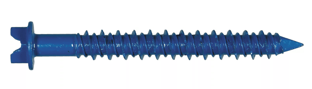 Hillman 41559 Blue Flat-Head Phillip Concrete Screw Anchors,3/16"x2-1/4" 25-Pack - Walmart.com