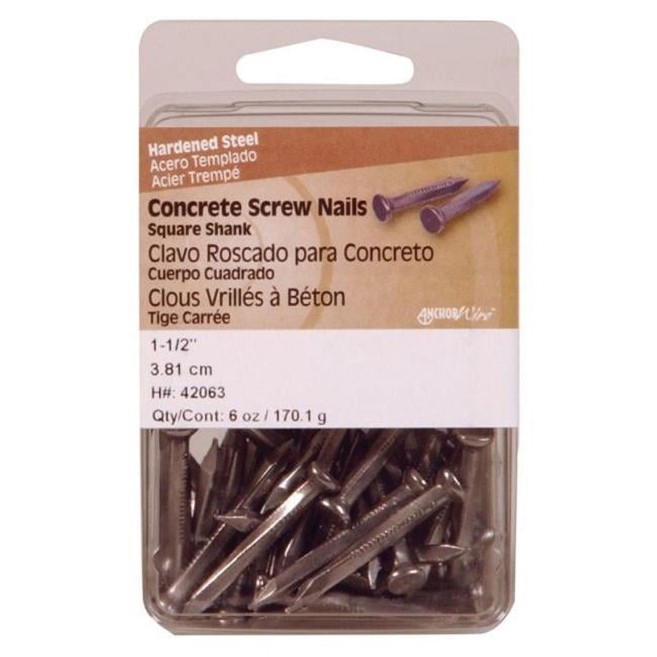 Hillman 42063 1.5 in. Concrete Square Shank Screw Nails - Walmart.com