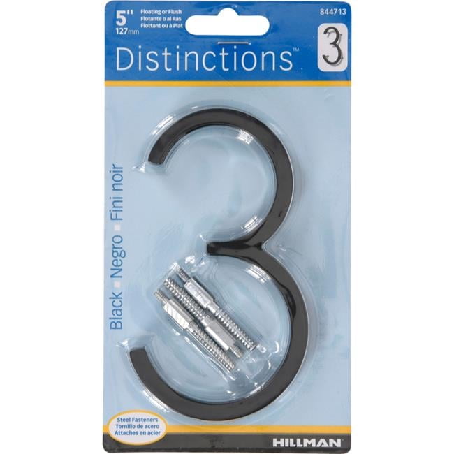 Hillman 5 in. Black Metal Number 3 Screw-On - Pack of 3 - Walmart.com