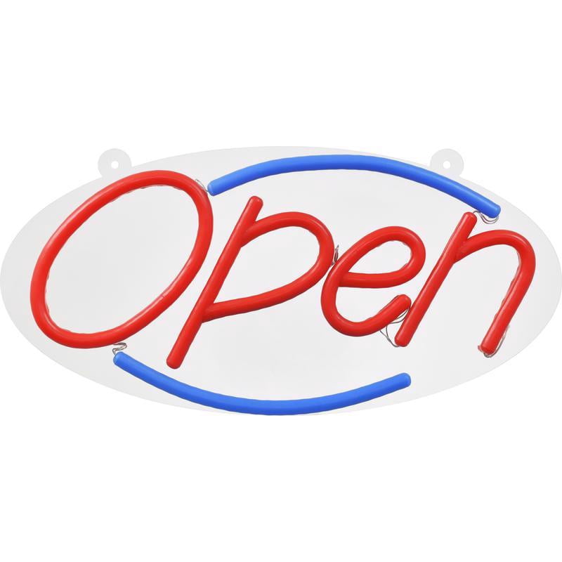 Hillman 5028846 Plastic Indoor & Outdoor LED Lighted Open Sign, Red ...