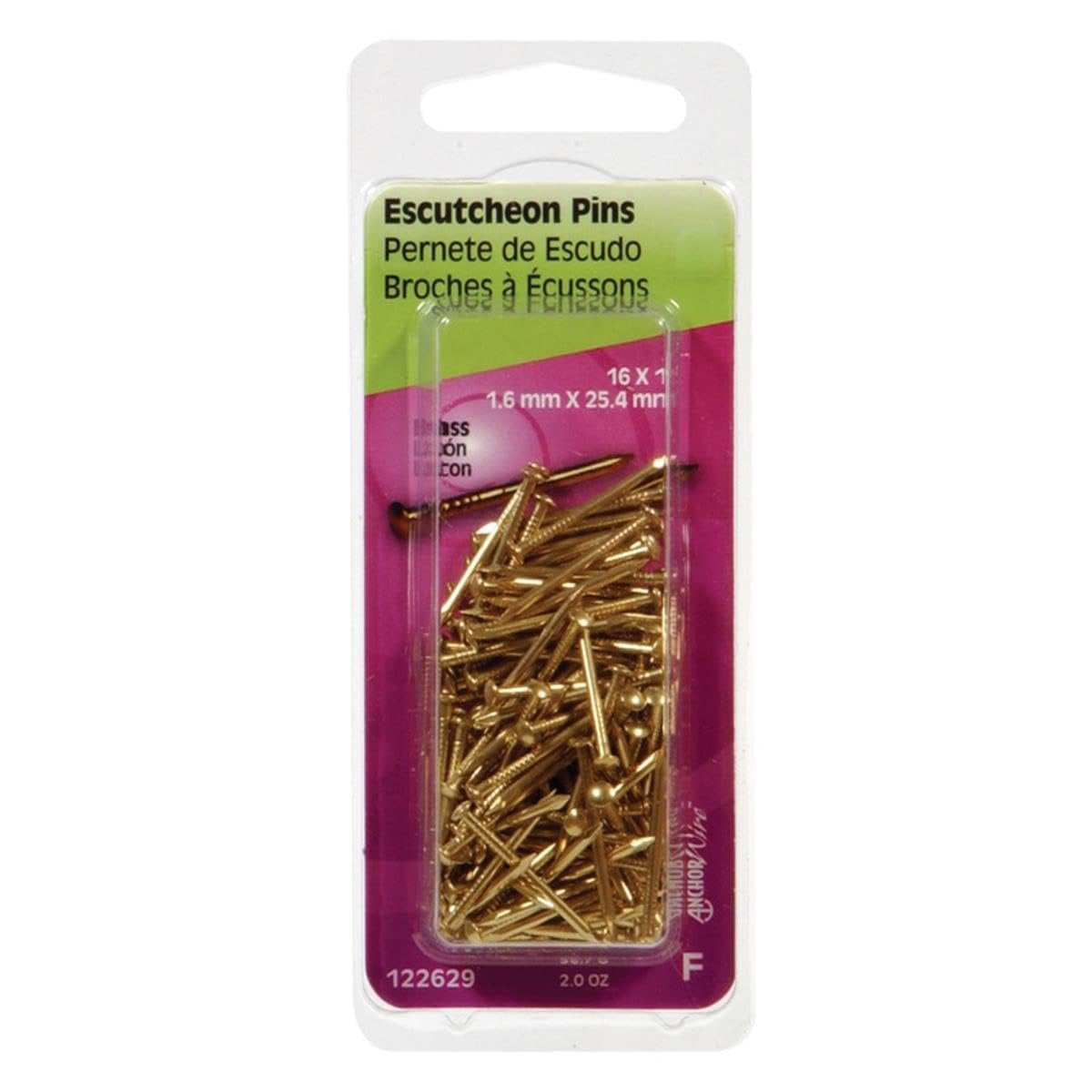 Hillman 5061452 1 in. x 16 Brass Escutcheon Pin - Walmart.com