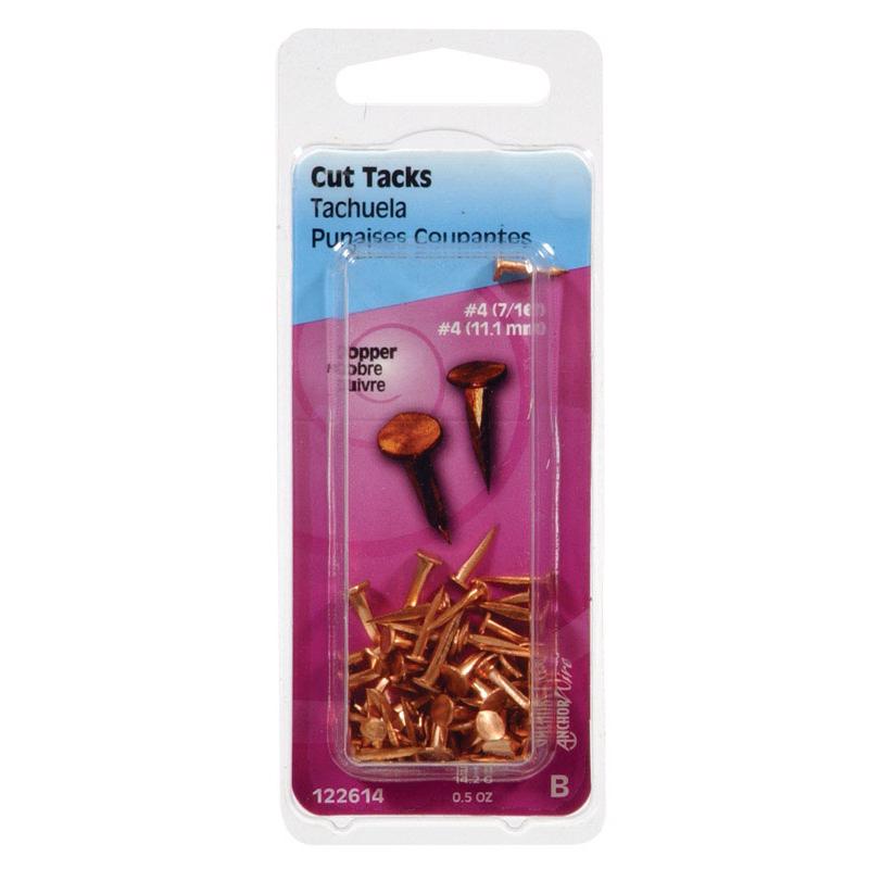 Hillman 5165006 No.10 x 0.62 in. 0.5 oz Copper Cut Tack pack of 6 ...