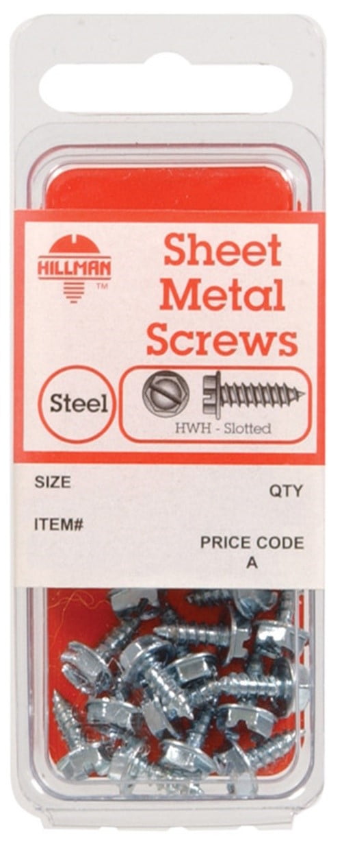 Hillman Sheet Metal Screws No. 10 X 1-1/2 " Slotted Hex Head 3 / Card ...