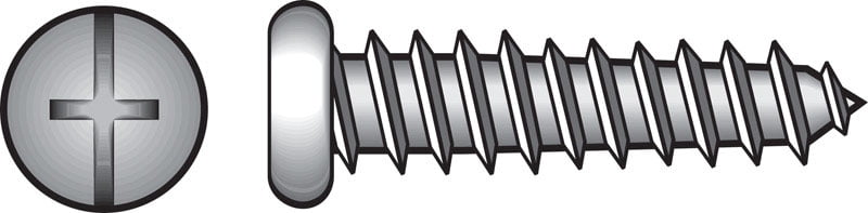 Hillman 74069 12 x 1 in. Pan Combo Head Zinc Plated Sheet Metal Screw ...