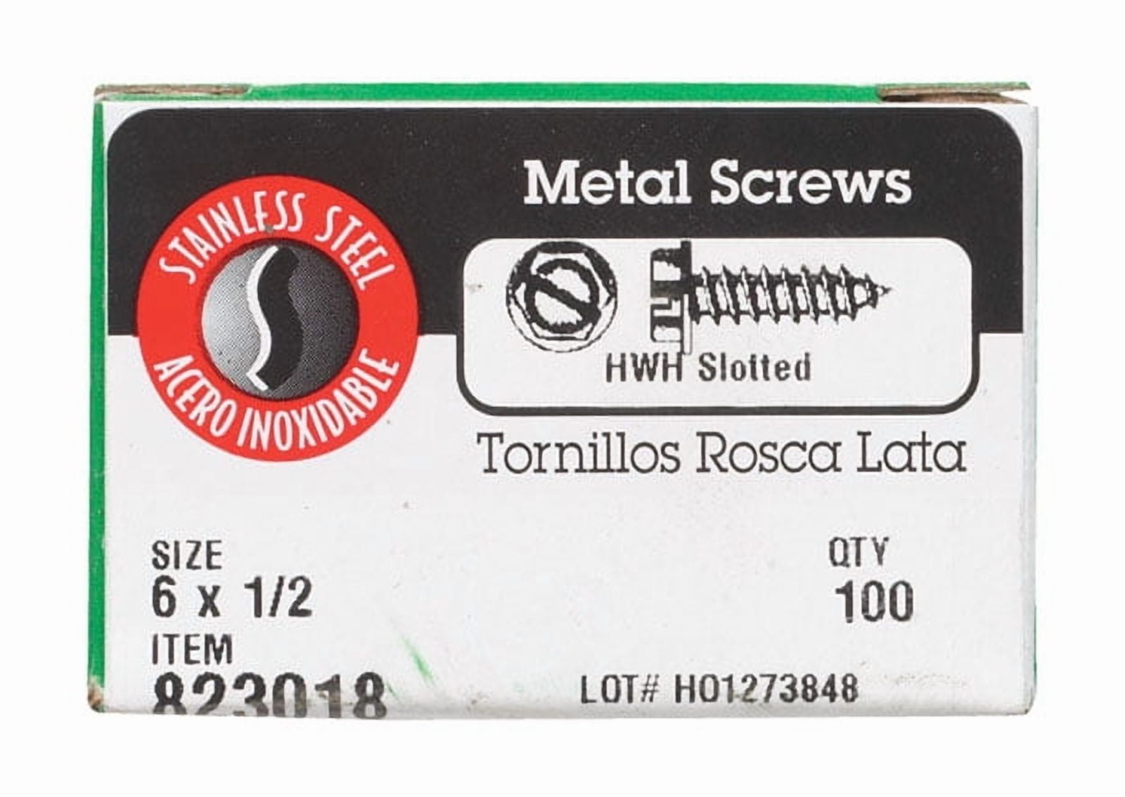 Hillman 823018 6.5 in. Sheet Metal Scews Stainless Steel - Walmart.com