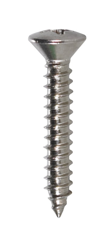 Hillman 823666 8 x 1 in. Phillips Oval Head Sheet Metal Screw Stainless ...