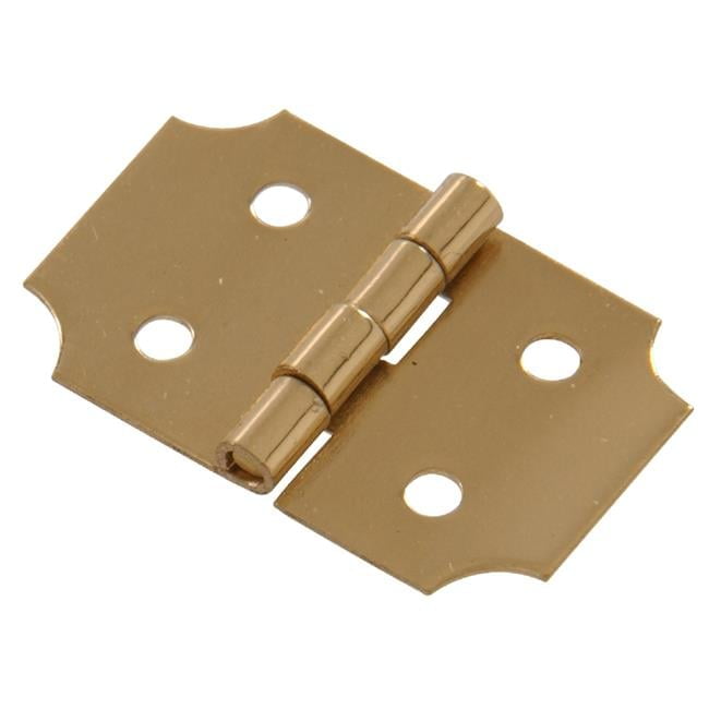 Hillman 851196 0.62 in. Solid Brass & Bright Brass Decorative Hinge - Walmart.com
