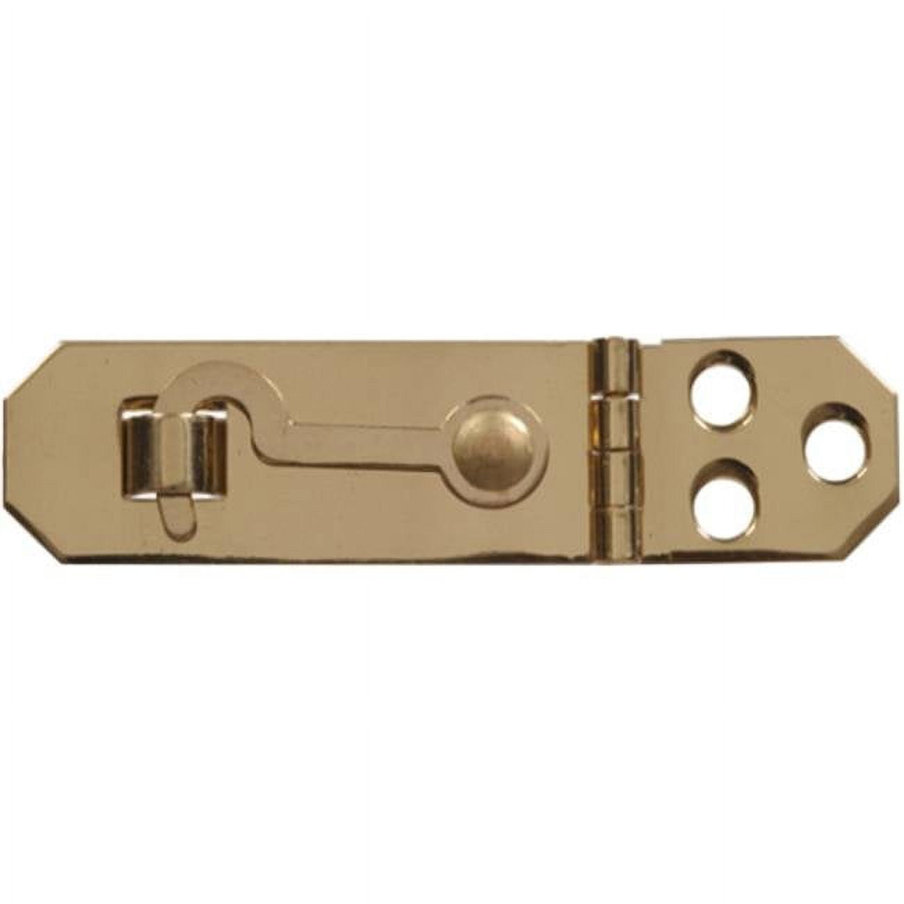 Hillman 851417 0.75 in. Solid Brass & Bright Brass Hasp with Hook ...