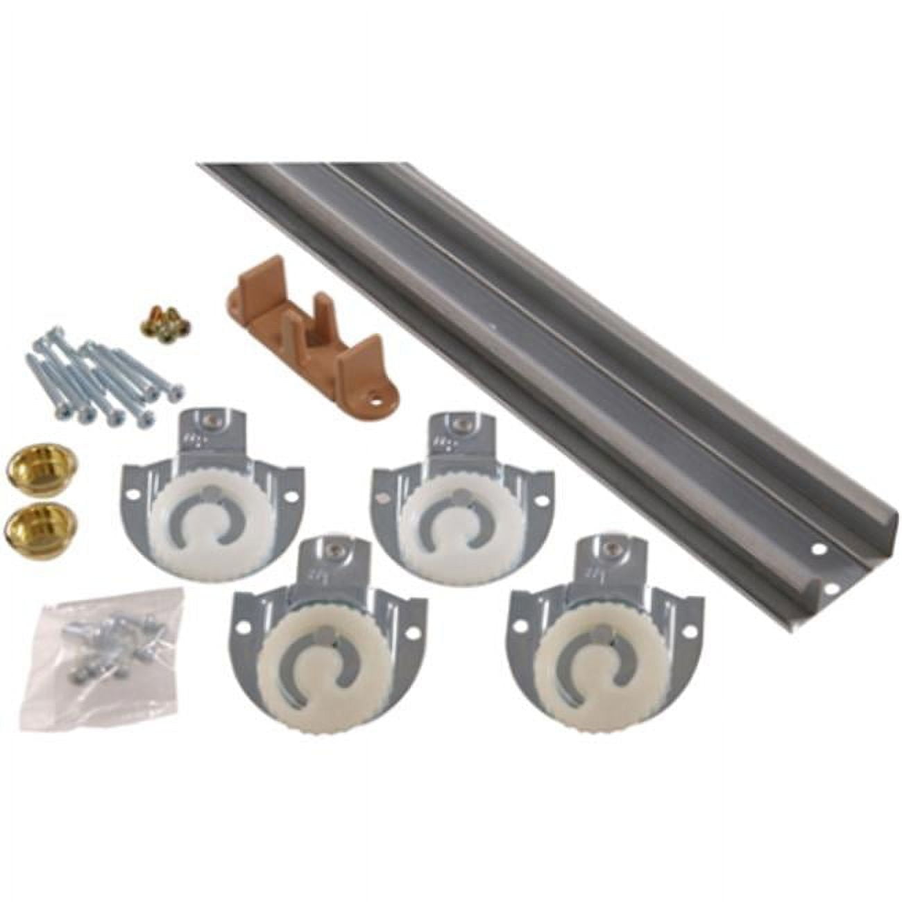 Hillman 852647 60 in. Galvanized Sliding Door Hardware Set - Walmart.com