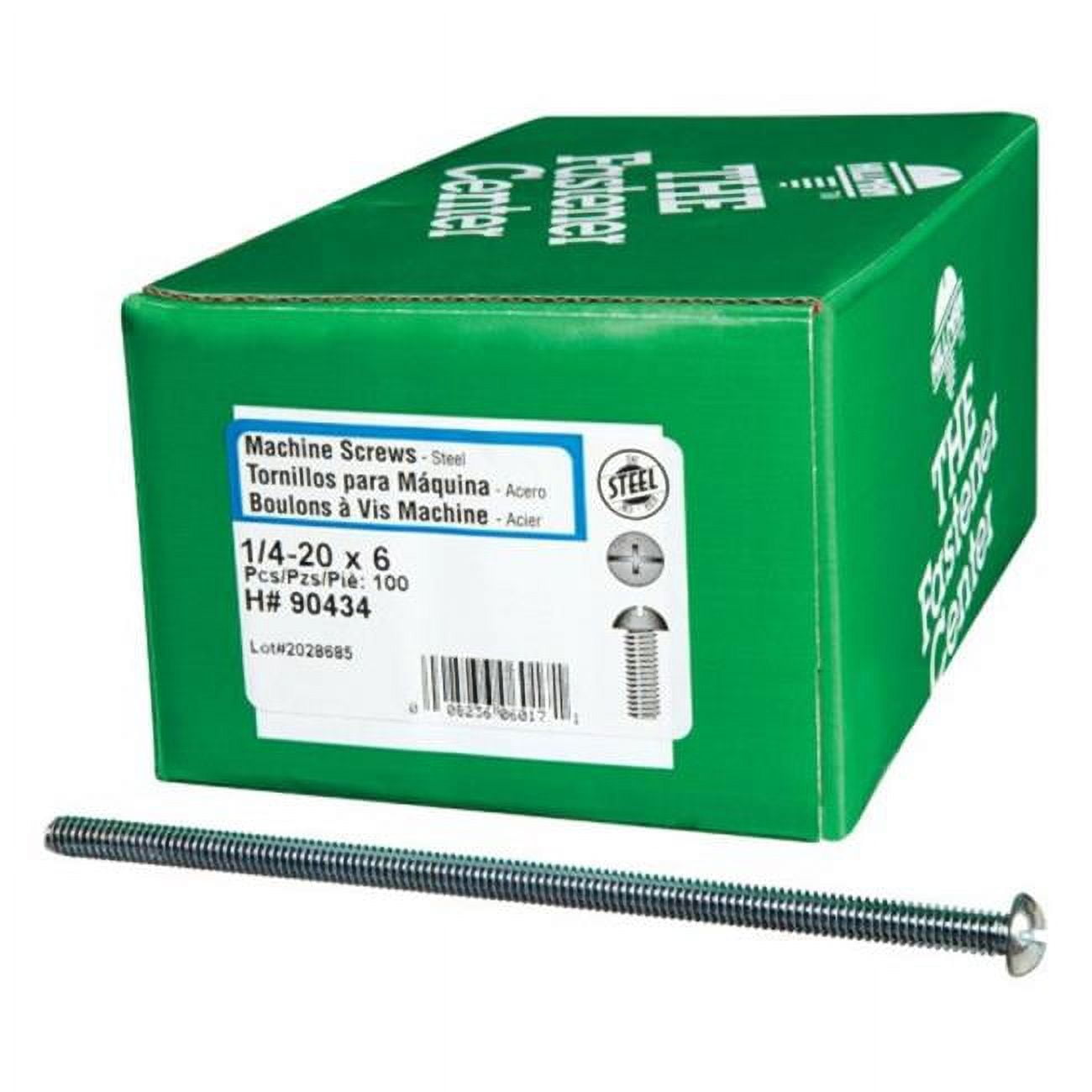 Hillman 90434 0.25-20 x 6 in. Zinc Plated Combination Machine Screw Box ...